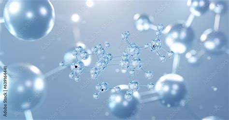 Testosterone Rotating 3d Model Of Sex Hormones Under A Microscope