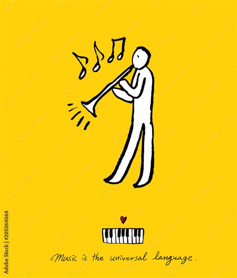 음악회 포스터 손으로 그린 음악 일러스트 Stock Vector Adobe Stock