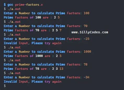 Write A Program To Find All Prime Factors Of Number In C