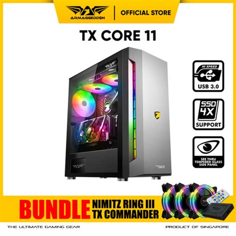 Promo Armaggeddon Tessaraxx Core 11 Eatx Gaming Pc Case Rgb Lightning Effect Case Only Cicil 0