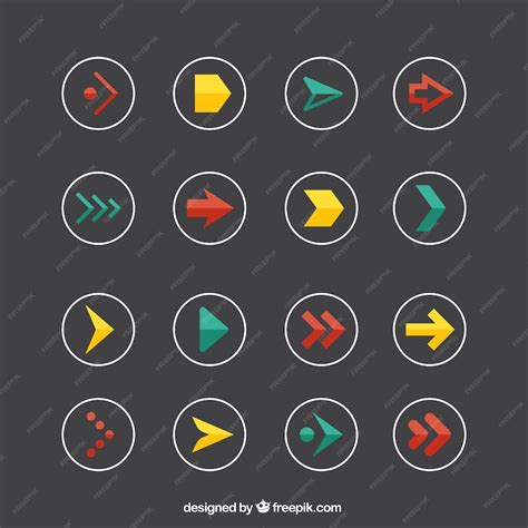 Free Vector Collection Of Colorful Arrow Icons