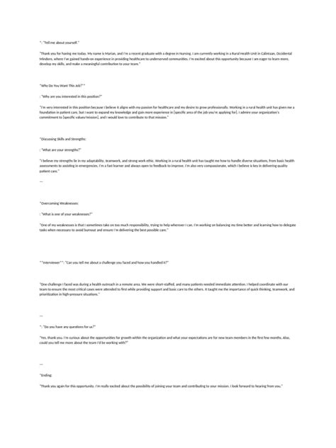 jobinterview pdf nursing patient