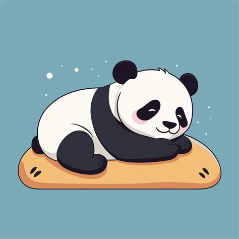 Lazy Panda Cartoon Sleeping Lying On The Floor 42887688 Vector Art At Vecteezy