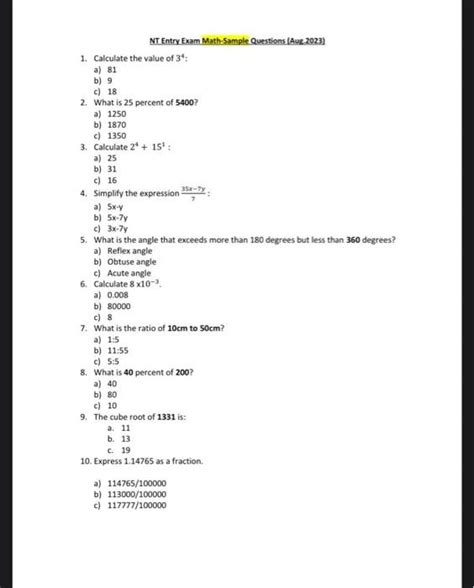 solved 1 calculate the value of 34 a 81 b 9 c 18 2