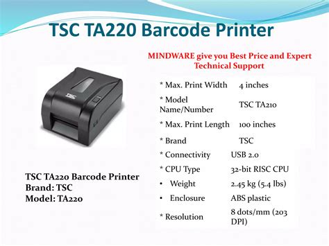 Tsc Barcode Printer Pptx Computer Peripherals Computing