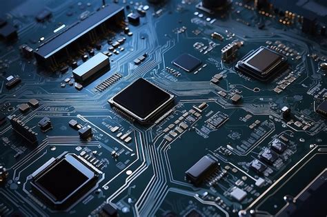 Premium Photo Circuit Board Background Technology