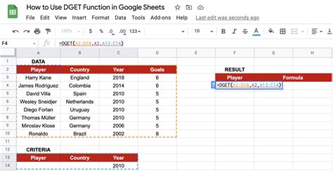 How To Use DGET Function In Google Sheets Sheetaki