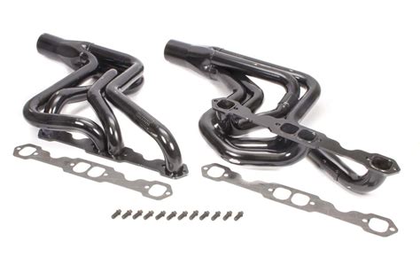 Schoenfeld 186 3 2 Pack Black Steel Sbc Street Stock Headers 1 34