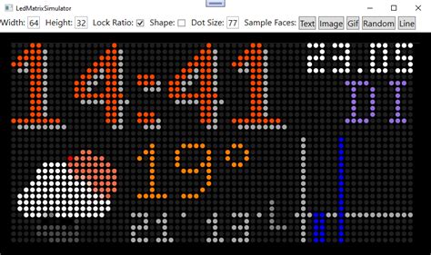 Github Marcogruhl Ledmatrixsimulator Simulates A Led Matrix