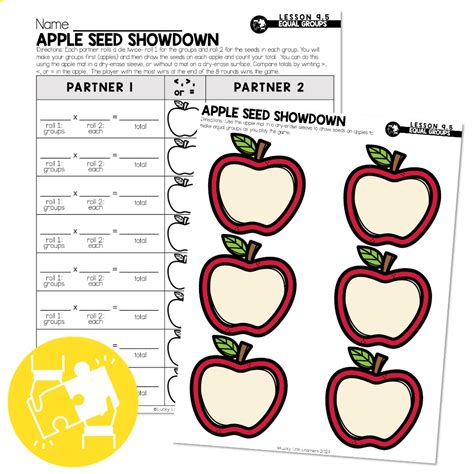 Lucky To Learn Math Lesson 95 Equal Groups Collaboration Apple Seed Showdown Lucky