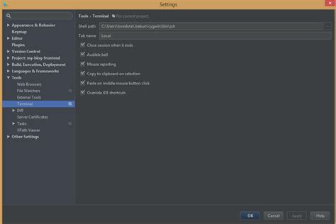 [terminal] how to integrate with babun cmder ides support intellij