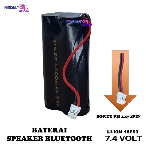 Jual Baterai Speaker Bluetooth X Li Ion V Mah Socket Ph Pin Shopee Indonesia