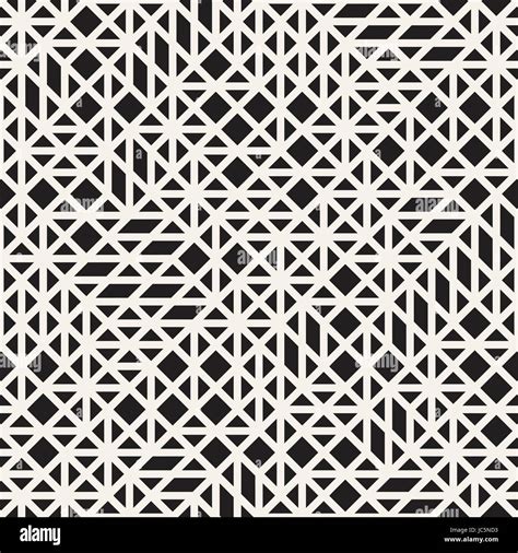 Vector Seamless Pattern Mesh Repeating Texture Linear Grid With Chaotic Shapes Stylish