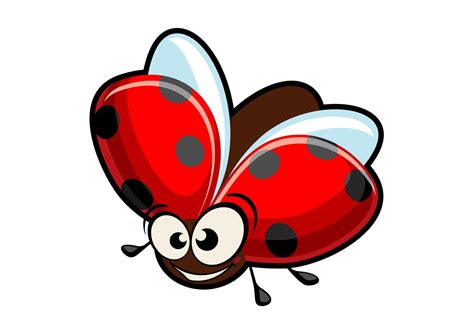 Funny Cartoon Ladybug 11017294 Vector Art At Vecteezy