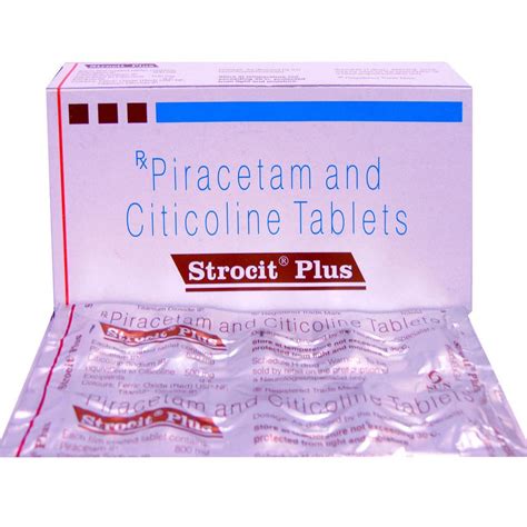 Strocit Plus Tablet Piracetam And Citicoline Sodium Sun Pharma