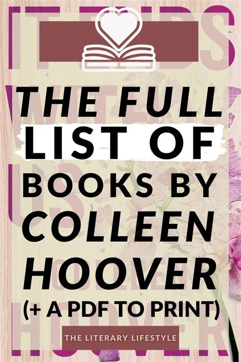 full list of the colleen hoover books in order printable pdf