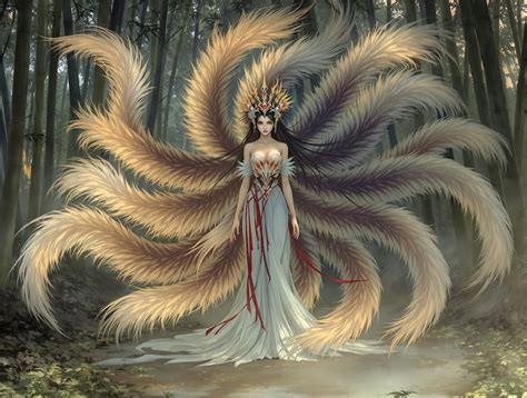 Gumiho Mystical Nine Tailed Gumiho In Ethereal Bamboo For