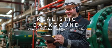 Industrial Worker Checking Tablet In Factory Premium Ai Generated Psd