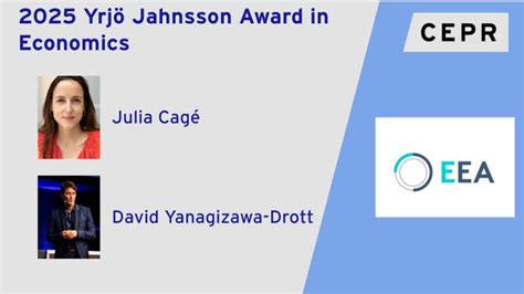 Congratulations To Cepr Researchers Julia Cagé Sciences Po And David
