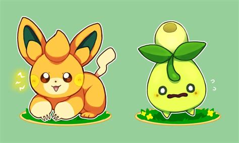 Pawmi And Smoliv Pokemon Drawn By Narvi Danbooru