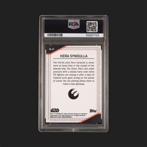 2023 Topps Star Wars Chrome Hera Syndulla First Appearances Fa17 Psa 10 Pop 1 Ebay