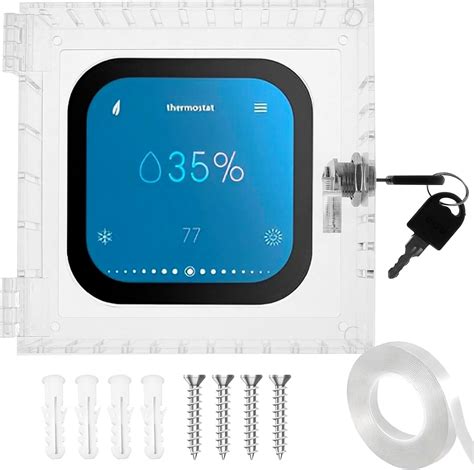 Amazon Com HOTBEST Thermostat Lock Box With Key Large Clear Thermostat Cover Wall Mounted