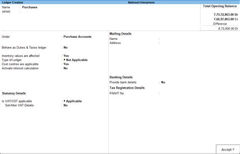 how to create purchase sales and additional expense income ledgers in
