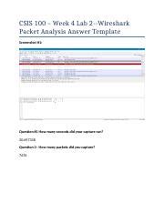 LCarmichael Lab Docx CSIS Week Lab Wireshark Packet Analysis Answer Template