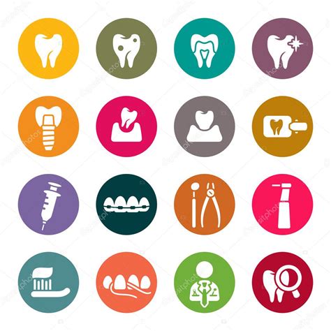 Dental Theme Icons Stock Vector By Missbobbit 36928005