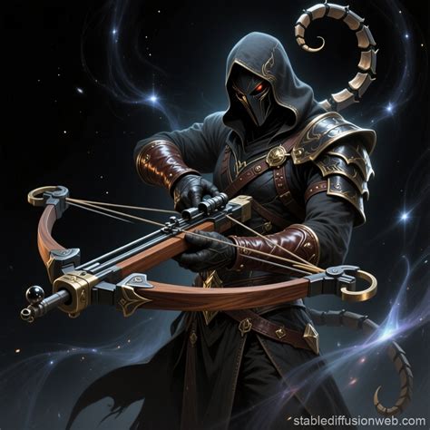 Elegant Dark Fantasy Crossbow Design Stable Diffusion Online