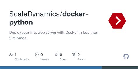 Github Scaledynamics Docker Python Deploy Your First Web Server With Docker In Less Than