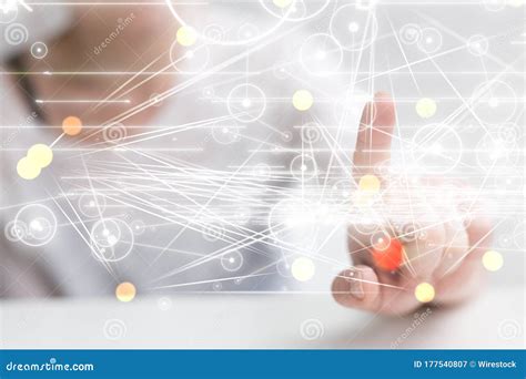 A Big Data Visualization Network Connection Structure Stock Image Image Of Connection