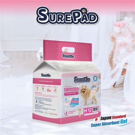 Surepadผ้าอ้อมสำเร็จรูปสำหรับสุนัขเพศเมีย Shopee Thailand