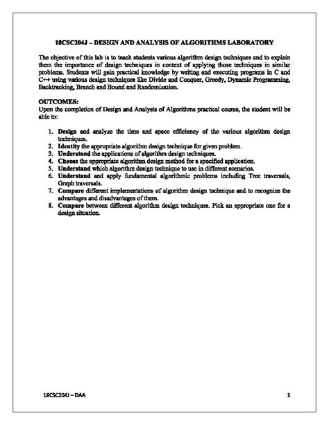 Daa Lab Manual 1 Good Data Structures And Algorithms Studocu