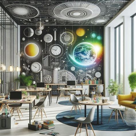 Modern Office Interior Premium Ai Generated Image
