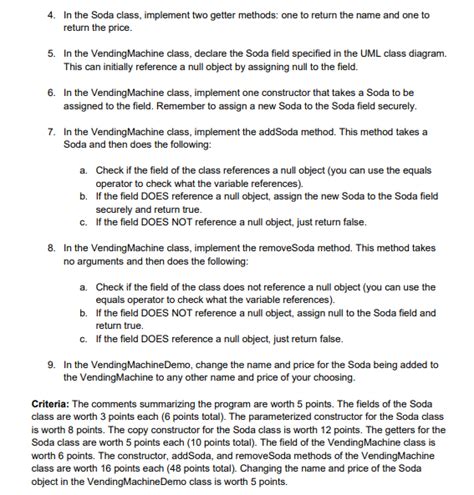 Solved Task Create A Project Called Vending