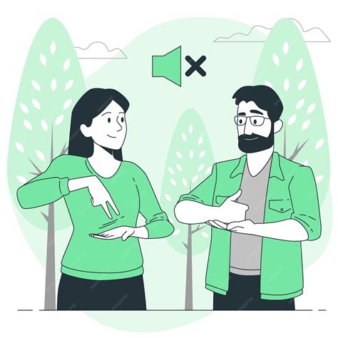 Free Vector Sign Language Concept Illustration