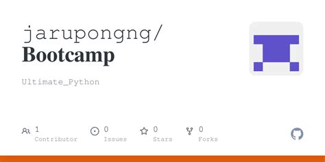 Github Jarupongng Bootcamp Ultimate Python