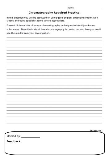 26 New Gcse Science Required Practical 6 Mark Questions Teaching