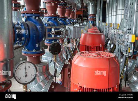 Pipeline Installation In Power Station Stock Photo Alamy