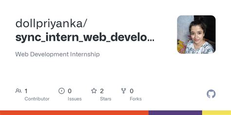Github Dollpriyankasyncinternwebdevelopment Internship Web Development Internship