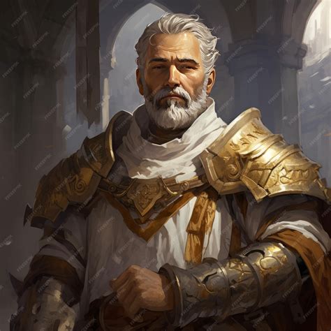 The Faithful Healer A Male Middleaged Dnd Human Cleric Premium Ai