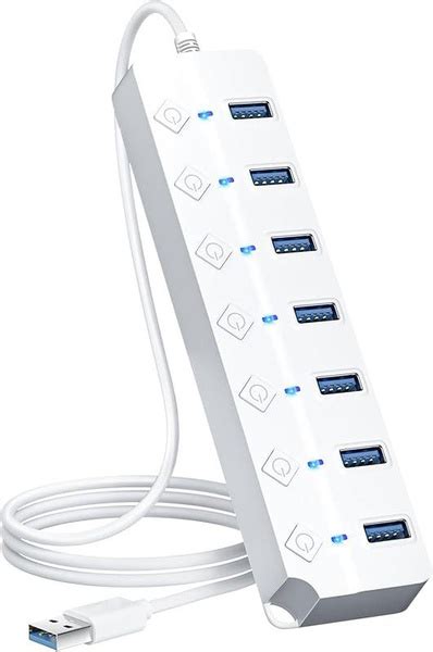 Usb Hub 3 0 Usb разветвитель 7 портов Usb хаб с адаптер питания независимый переключателями для