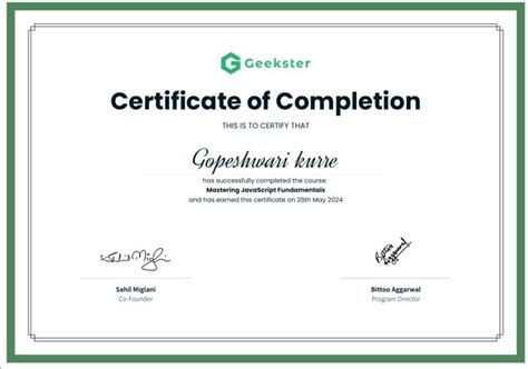 Completed Javascript Fundamentals By Geekster Gopeshwari Kurre Posted On The Topic Linkedin