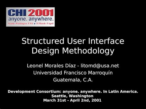 Ppt Structured User Interface Design Methodology Leonel Morales Díaz