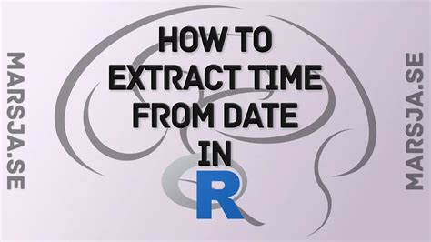 how to extract time from datetime in r with examples