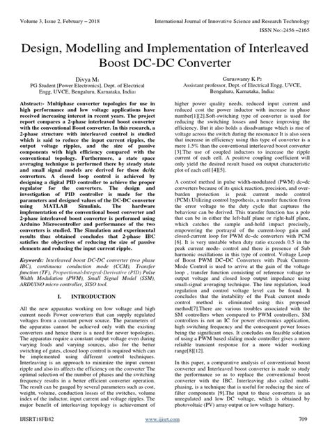 Design Modelling And Implementation Of Interleaved Boost Dc Dc Converter Pdf Control Theory