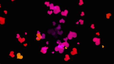 Hearts Particles Background Stock Footage Video 100 Royalty Free