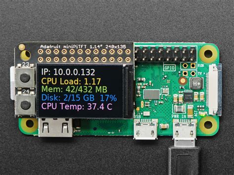 pinouts adafruit mini pitft color tft add ons for raspberry pi