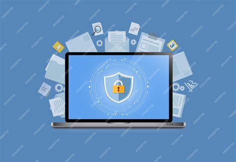 Premium Vector Concept Is Data Security Center Shield On Computer